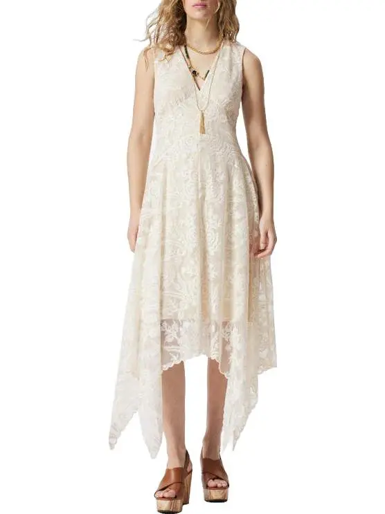 & Other Stories Lace Sleeveless Dress - White Dusty Light