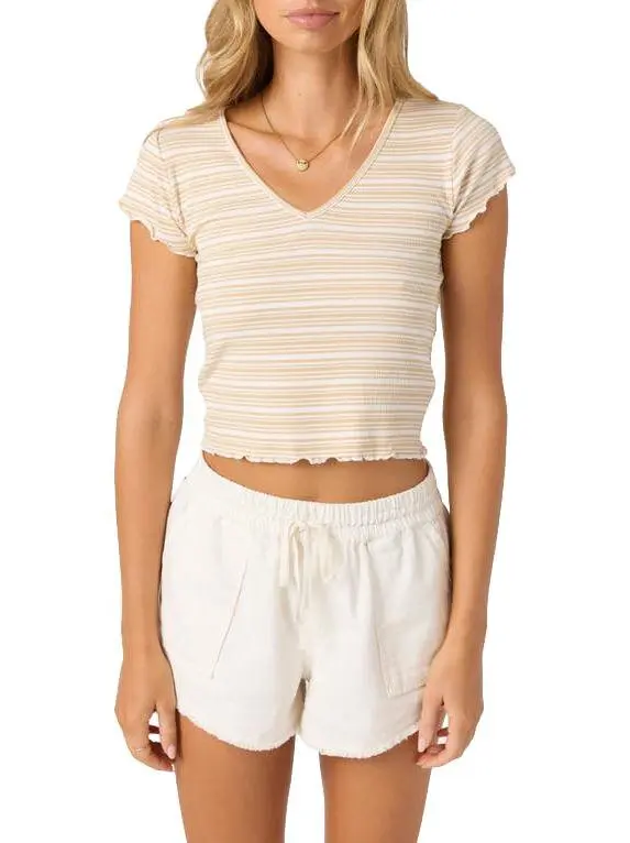 O'Neill Errin Stripe Crop Top - Warm Sand