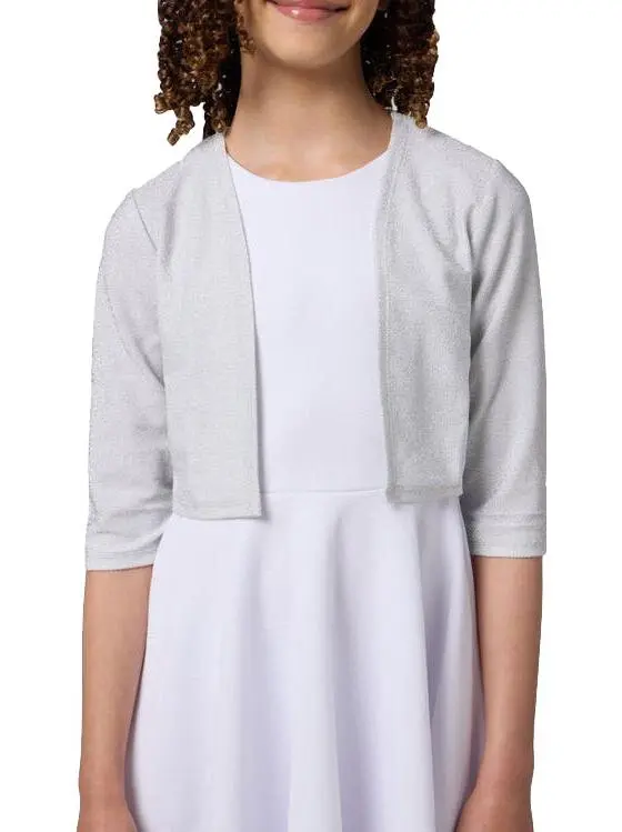 UN DEUX TROIS Cropped Bolero Jacket - Silver