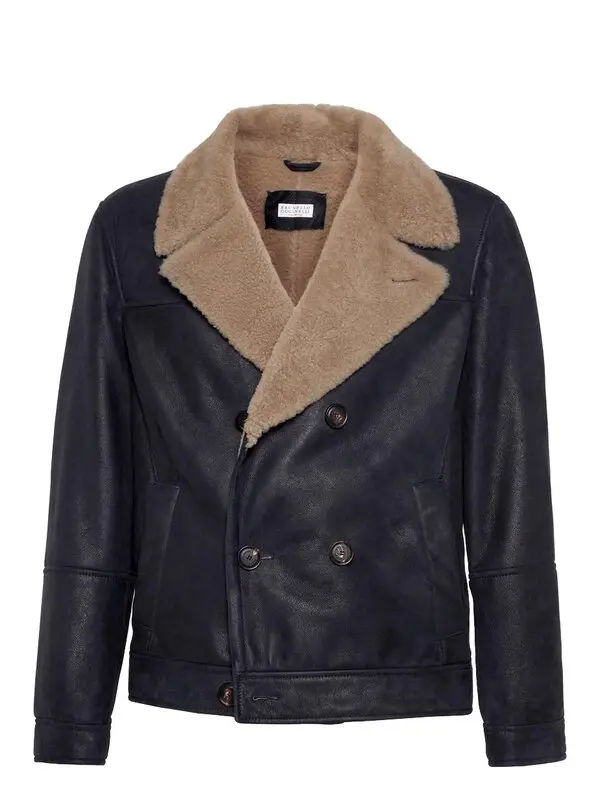 Brunello Cucinelli Shearling Jacket - Black
