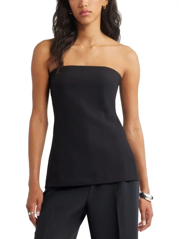 OPEN EDIT Tunic Tube Top - Black