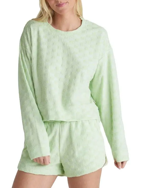 Hurley Venice Boxy Jacquard Terry Sweatshirt - Spray