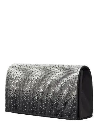 LADY COUTURE Rhinestone Envelope Clutch - Black Multi