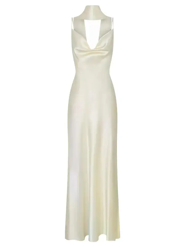 NICHOLAS Geneva Cowl-neck Dress - Neutrals