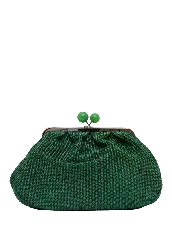 Max Mara Fortuna Woven Clutch - Green