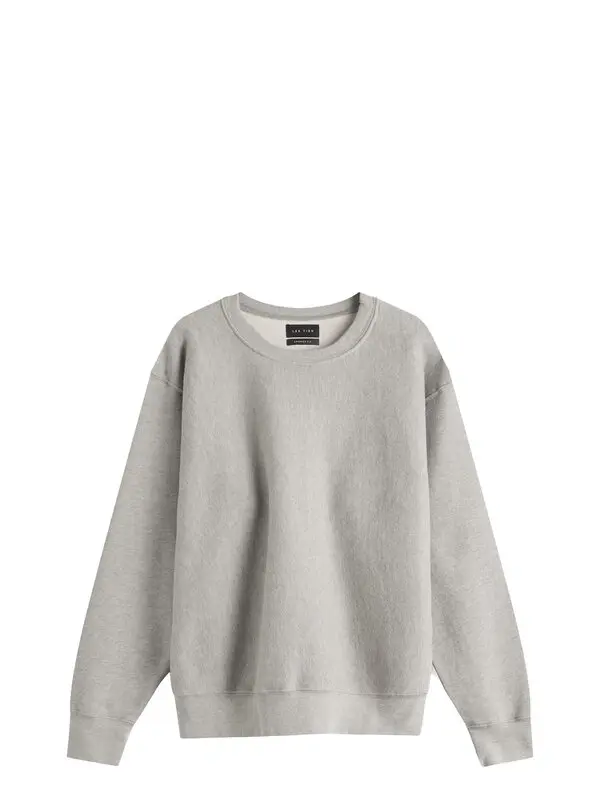 LES TIEN Heavyweight Crop Crew - Heather Grey