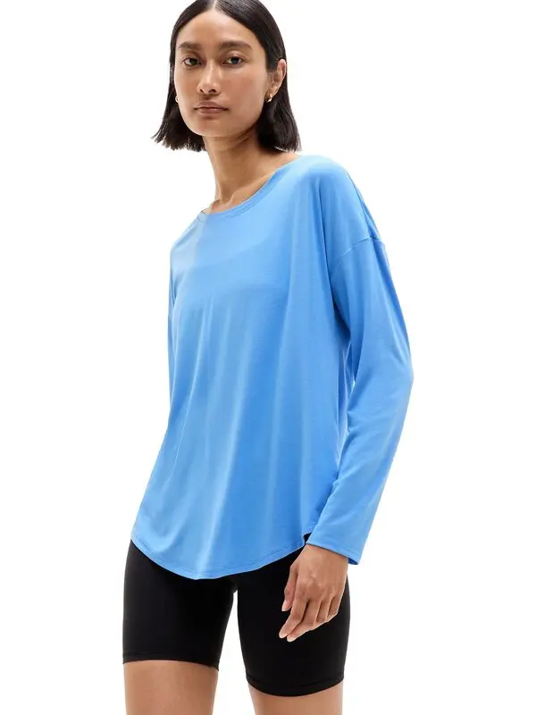 Athleta Relaxed Fit T-shirt - Cornflower