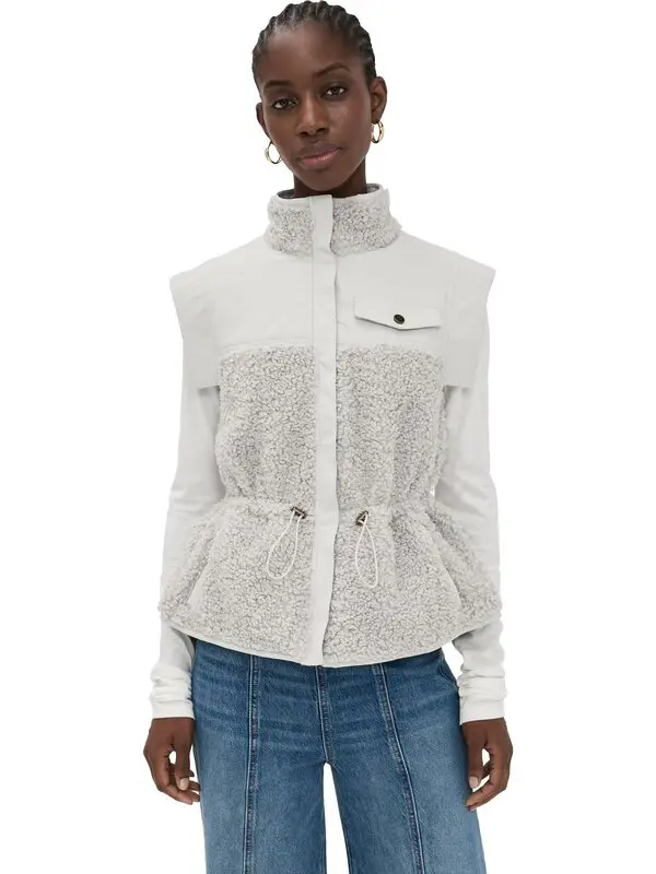 Ulla Johnson Tariet Teddy Fleece Vest - Slate