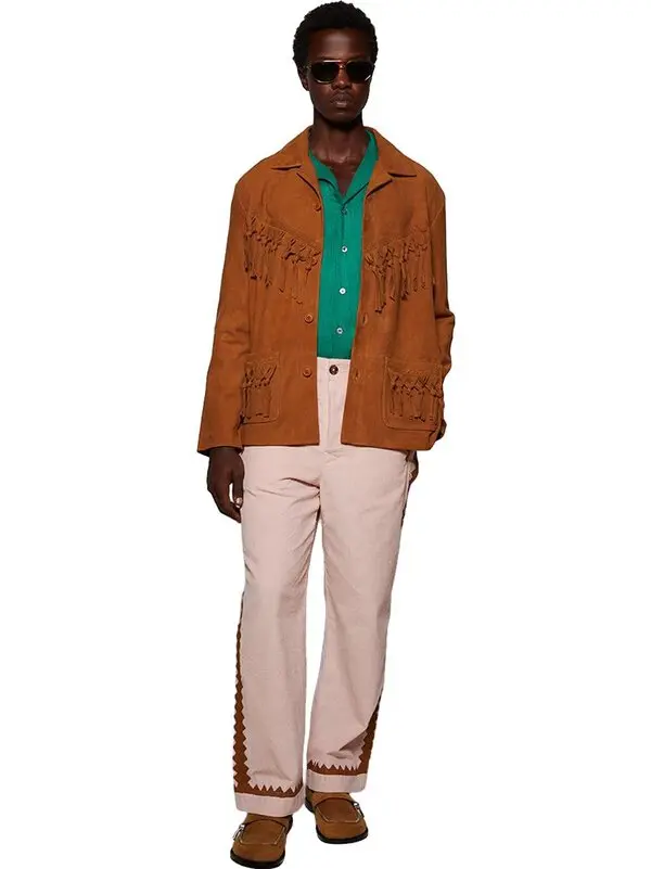 BAZISZT Vestige Suede Jacket - Brown