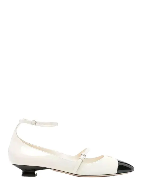 Miu Miu 25mm Patent-leather Pumps - White