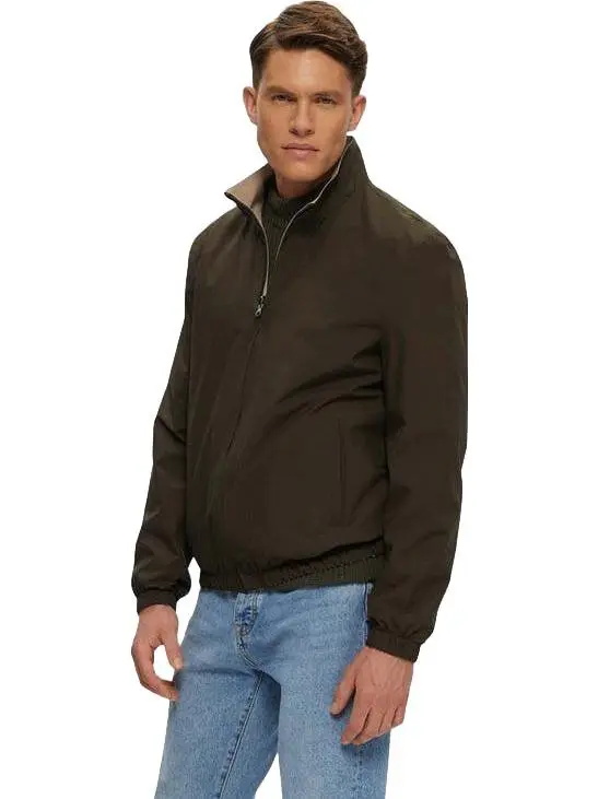 Gorski Reversible Zip-up Jacket - Green/beige