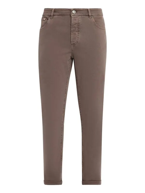 Brunello Cucinelli Traditional-fit Five-pocket Denim Pants - Dove Grey