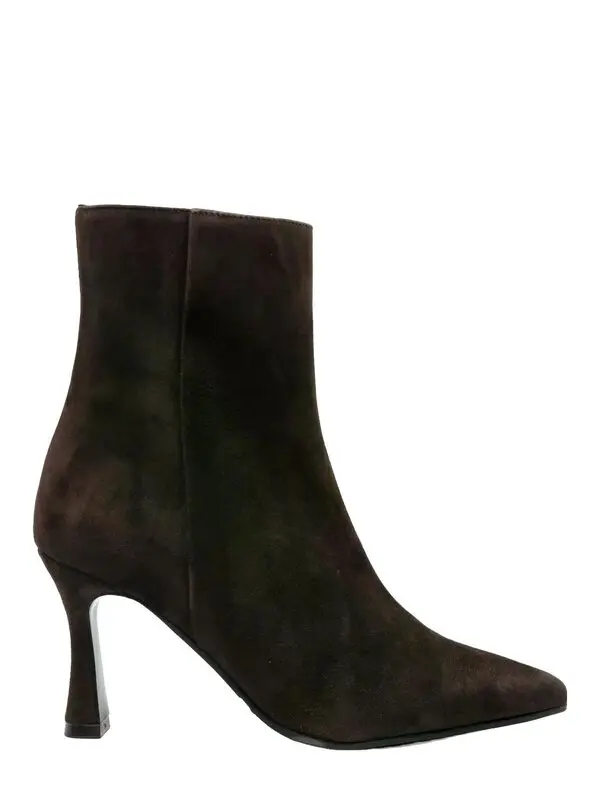 EVALUNA 80mm Pointed-toe Ankle Boots - Brown