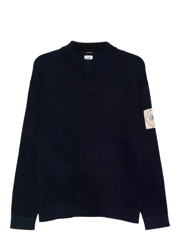 C.P. COMPANY Logo-patch Sweater - Blue