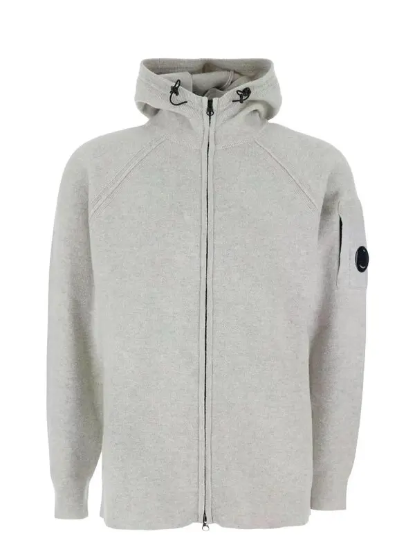 C.P. COMPANY Logo-plaque Cardigan - Grey