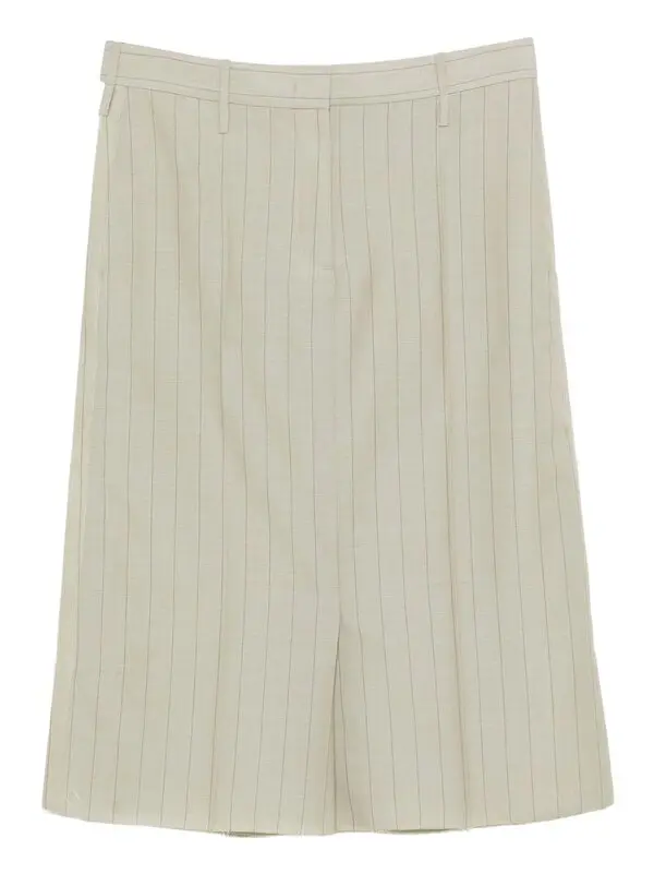 JIL SANDER Pinstripe Skirt - Green