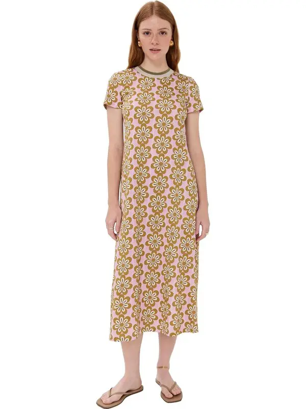 La DoubleJ Sporty Swing Midi Dress - Caper
