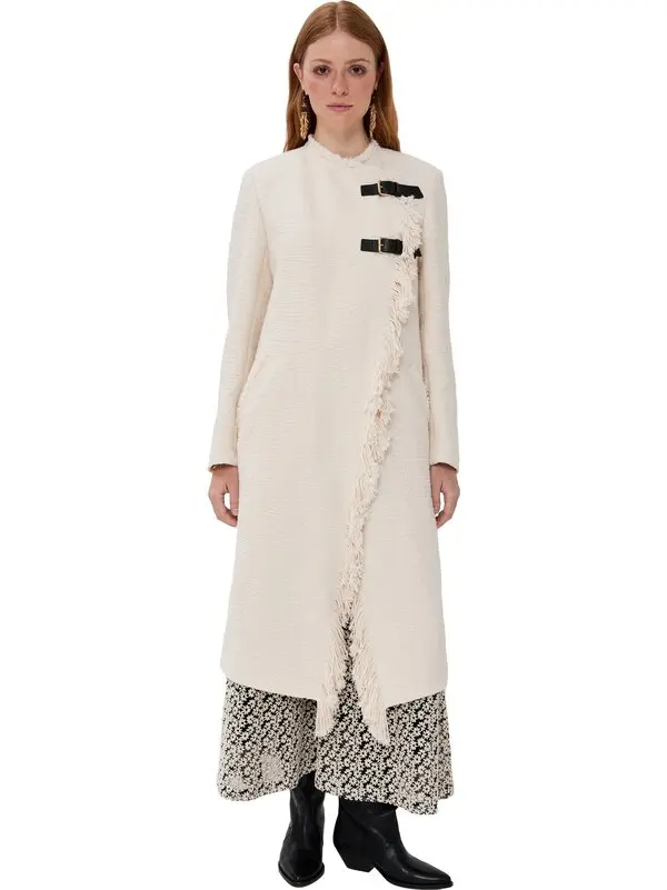 Isabel Marant Gameia Tweed Coat - Ecru