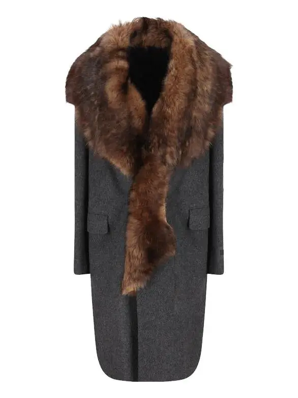 Prada Single-breasted Overcoat - Grey