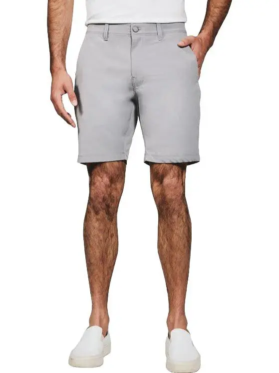 7 Diamonds Catalina 8-inch Flat Front Stretch Shorts - Grey
