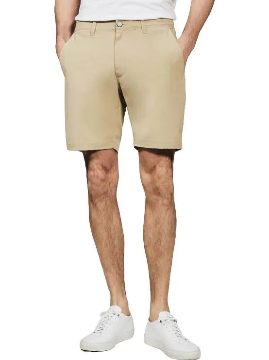 7 Diamonds Catalina 8-inch Flat Front Stretch Shorts - Khaki