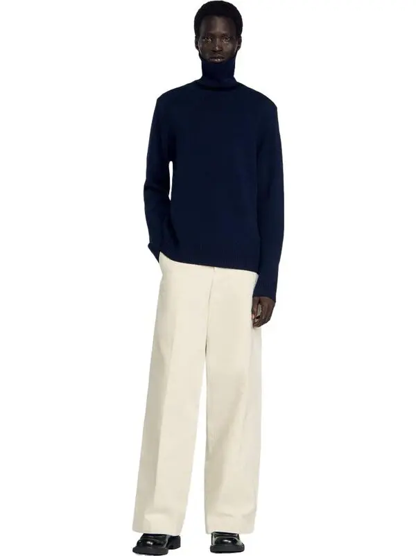 Sandro Wool, Yak And Cashmere Turtleneck Sweater - Midnight Blue