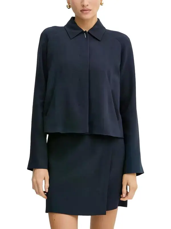 Hugo Boss Collared Raglan Top - Blue
