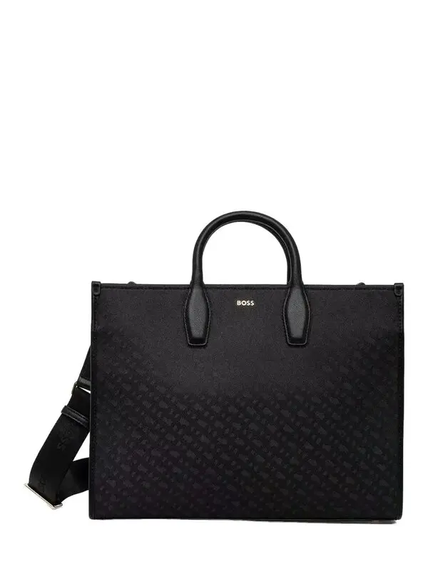 Hugo Boss Monogram Tote Bag - Black