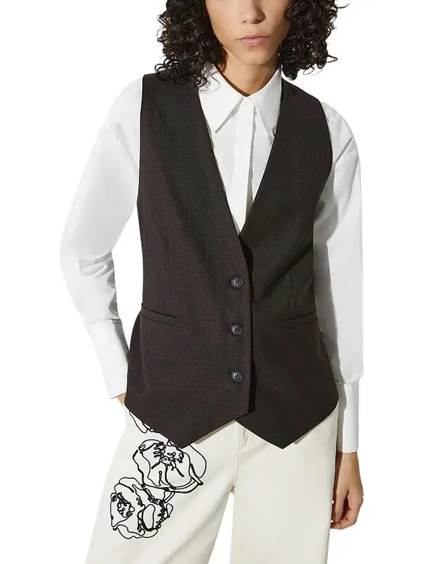 Max & Co. Button Detailed Vest - Blackboard