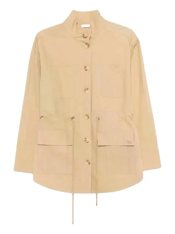 Liu Jo Logo-detail Coat - Neutrals
