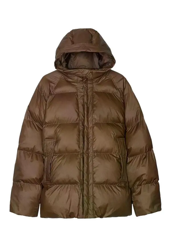 Closed Puffer Jacket - Brown