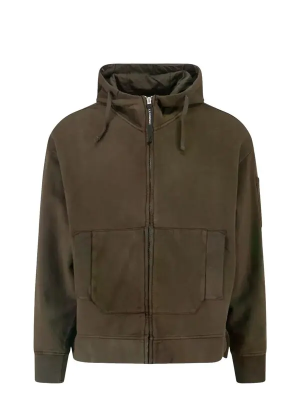 C.P. COMPANY Goggle-details Hoodie - Green