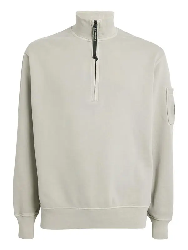 C.P. COMPANY Cotton Goggle Fleece - Grey