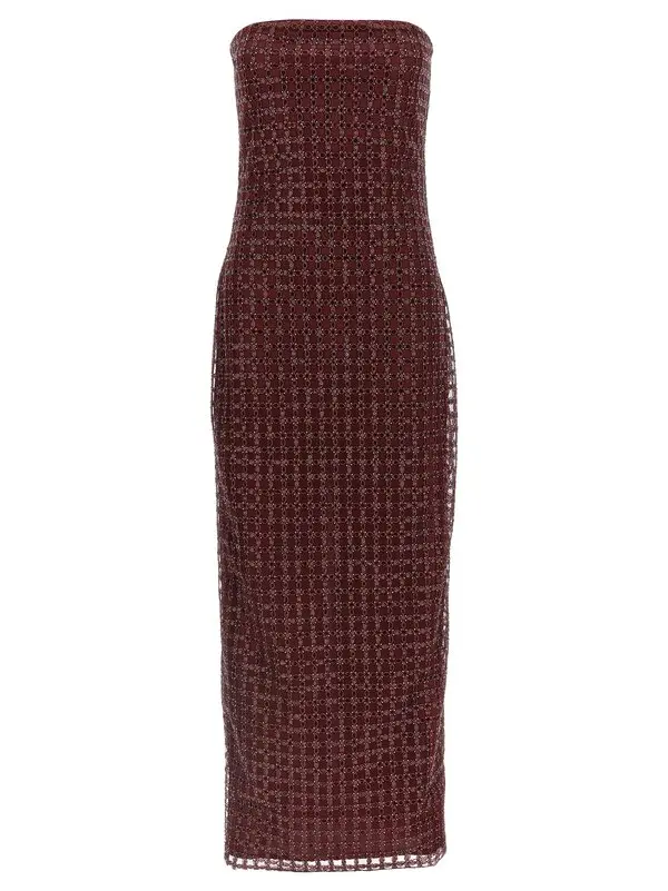 Remain Birger Christensen Beaded Maxi Tube Dress - Bordeaux