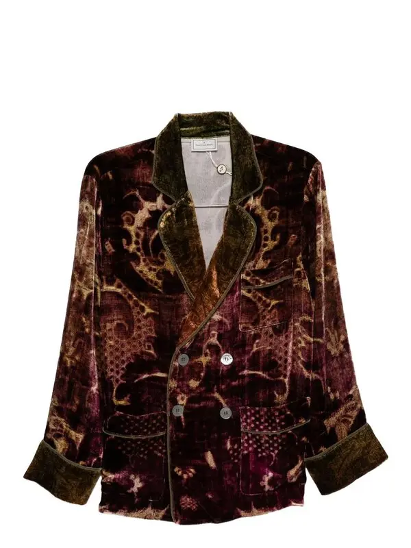PIERRE-LOUIS MASCIA Double-breasted Jacket - Bordeaux