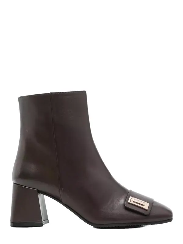 EVALUNA 65mm Buckle-detail Boots - Brown
