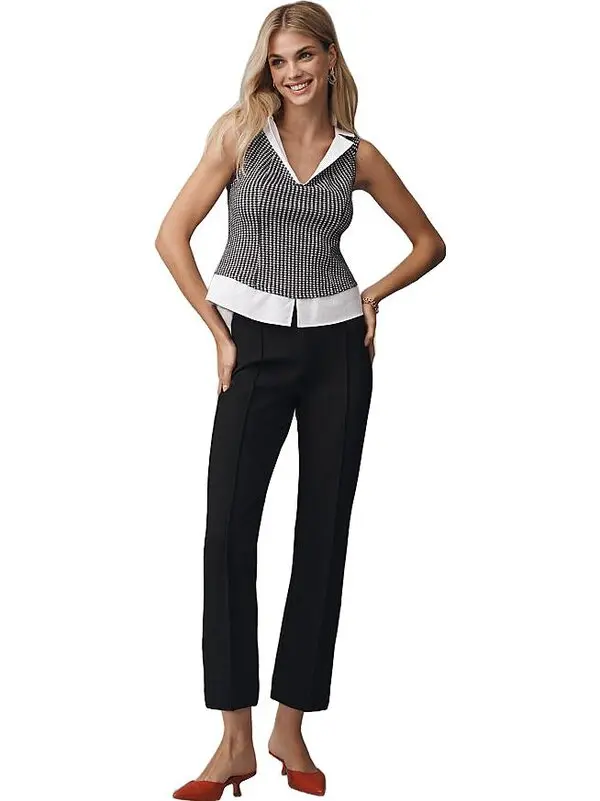 Maeve The Poppy Kick-flare Pull-on Pants - Black Onyx