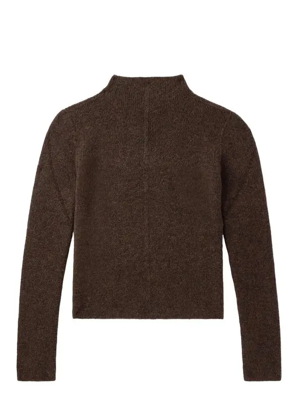 Rick Owens Slim-fit Ribbed-knit Sweater - Brown