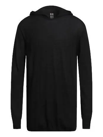 Rick Owens Hooded Virgin Wool Sweater - Black