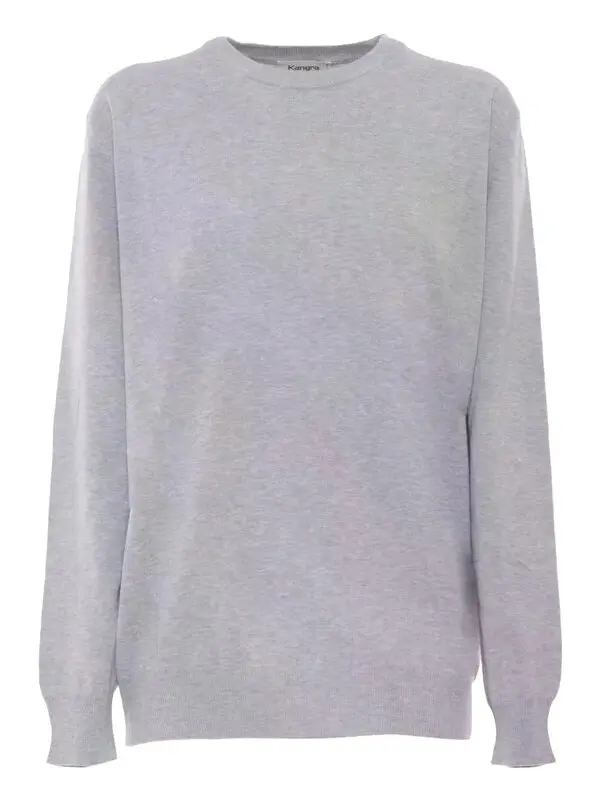 KANGRA Elbow-patch Cotton Sweater - Grey