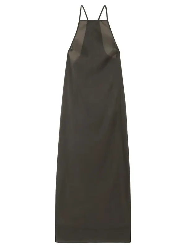 ST. AGNI Organza Maxi Dress - Brown
