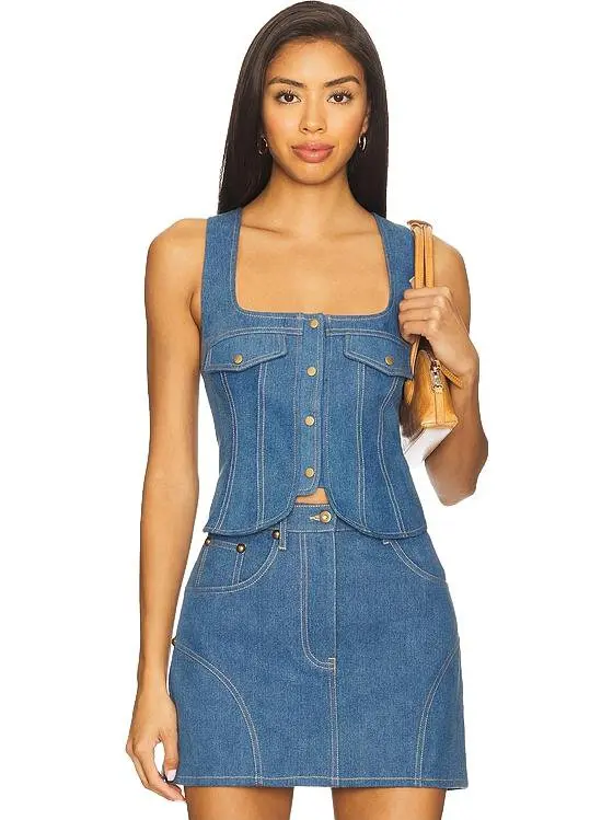 LOVERS AND FRIENDS Mira Top - Medium Blue