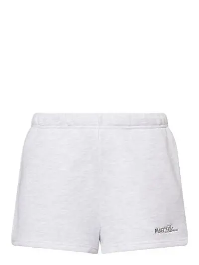 THE COUTURE CLUB Relaxed-fit Cotton-jersey Shorts - Greymarl
