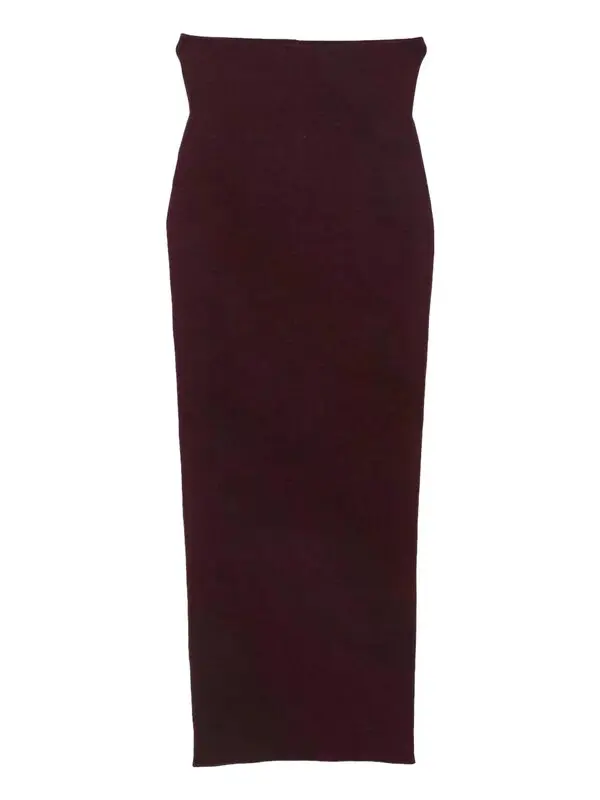 Alberta Ferretti Wool Pencil Maxi Skirt - Purple