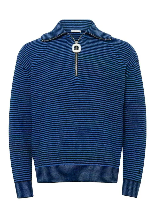 JW Anderson Striped Zip-up Sweater - Blue