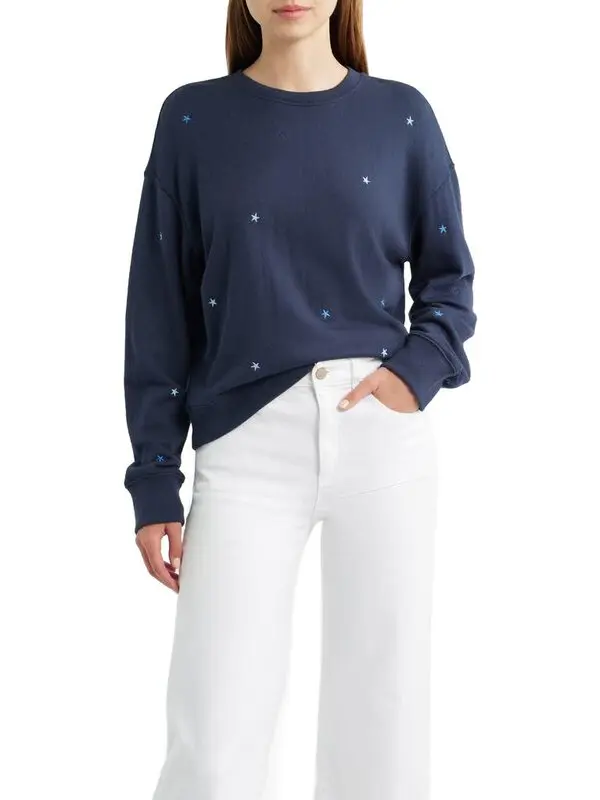 Rails Ramona Star Embroidered Crewneck Sweatshirt - Lucky Stars
