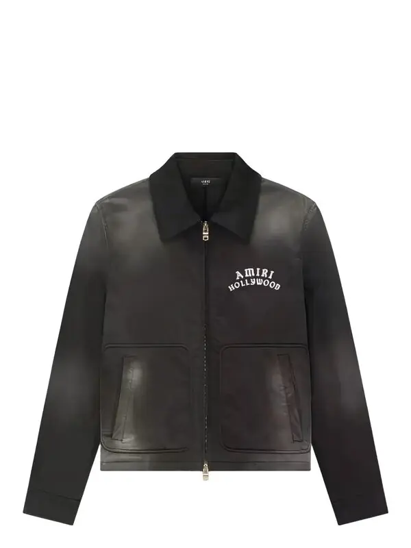 Amiri Logo-detail Zip-up Jacket - Black