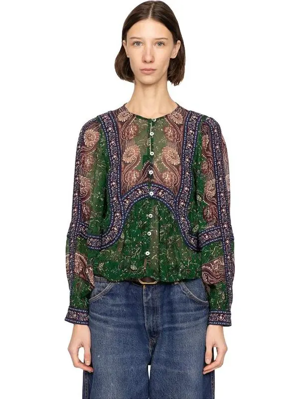 Sea Melba Floral Print Top - Green