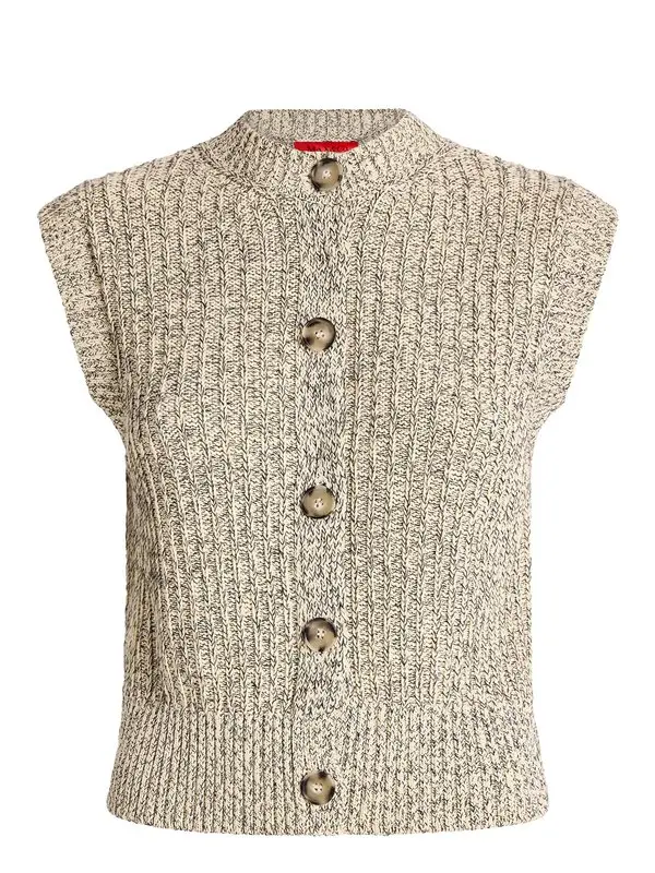 Max & Co. Knitted Waistcoat - White