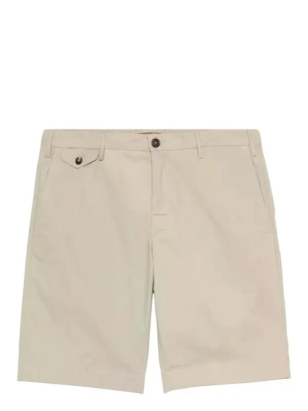 Incotex Button-fastening Cotton Shorts - Neutrals